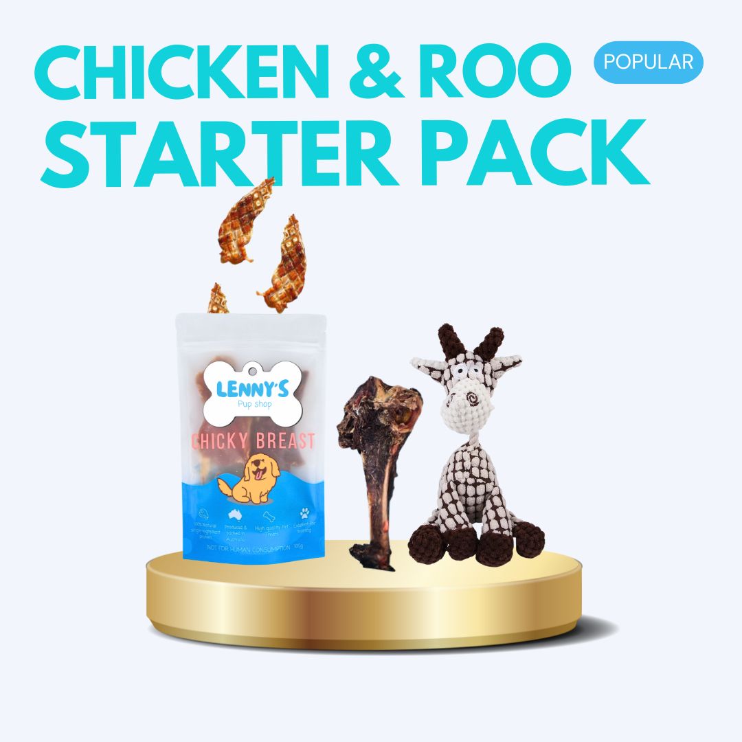 Chicken & Roo Starter Pack | Treats & Toys for Dogs